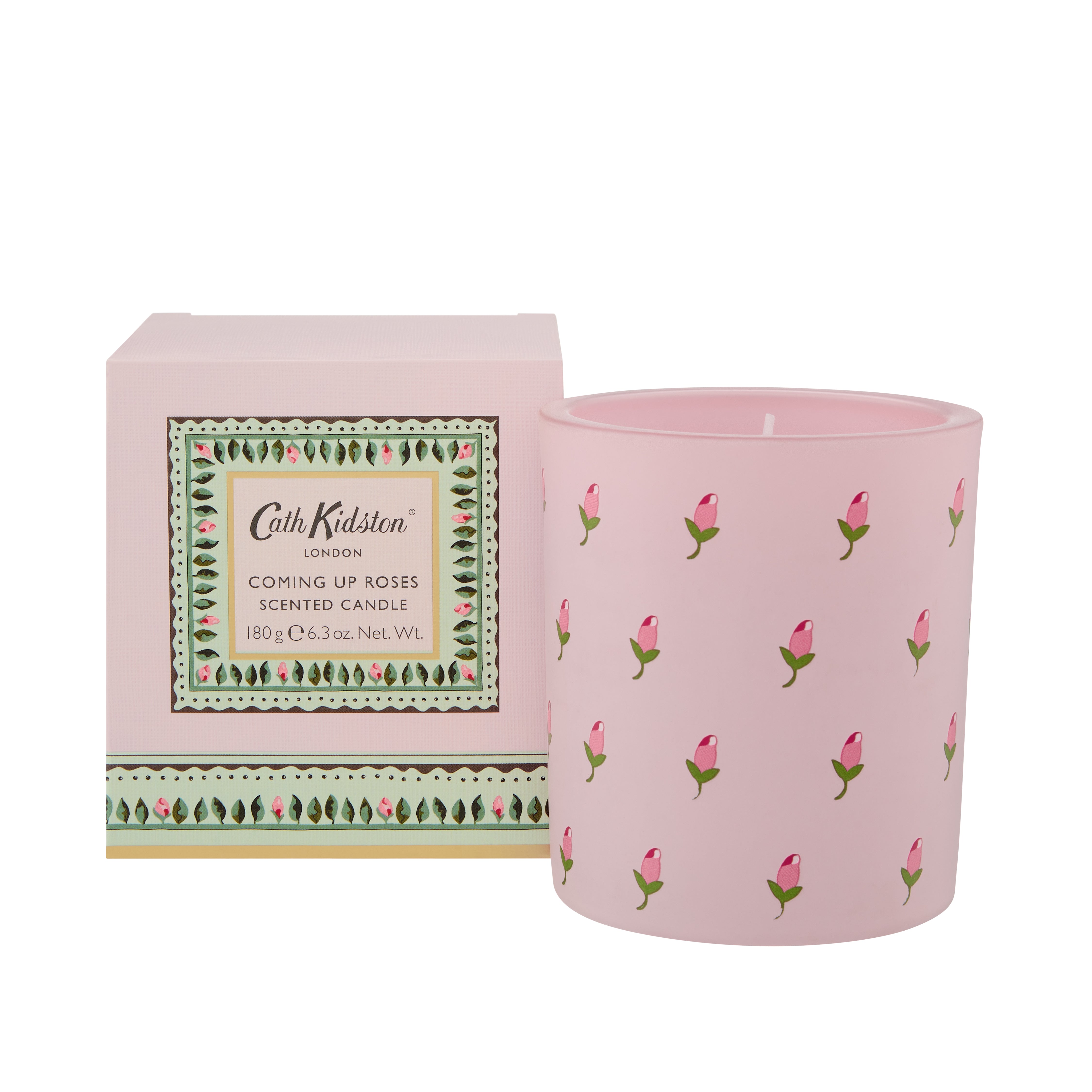 Home Fragrance Pink Coming Up Roses Glass Candle, 180g – Heathcote & Ivory
